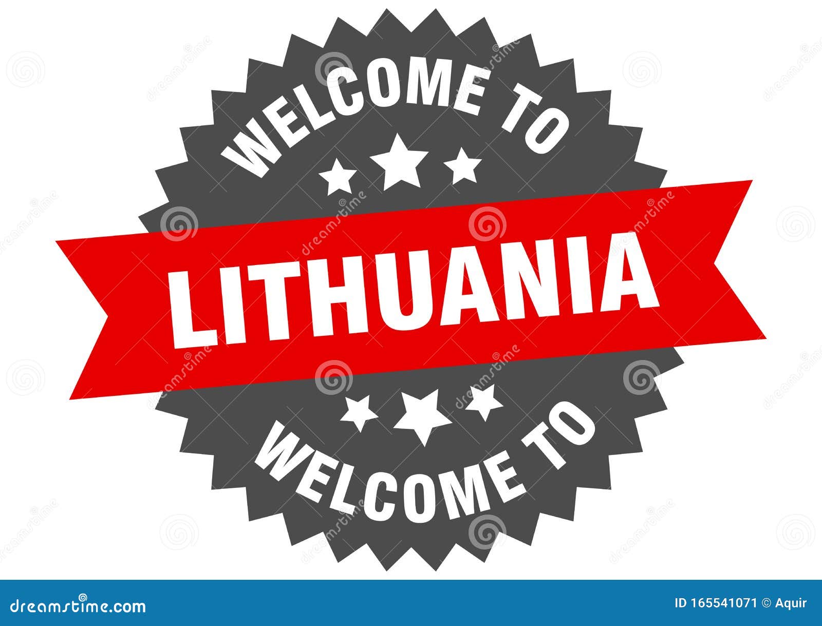 Welcome To Lithuania. Welcome To Lithuania Isolated Sticker Stock ...