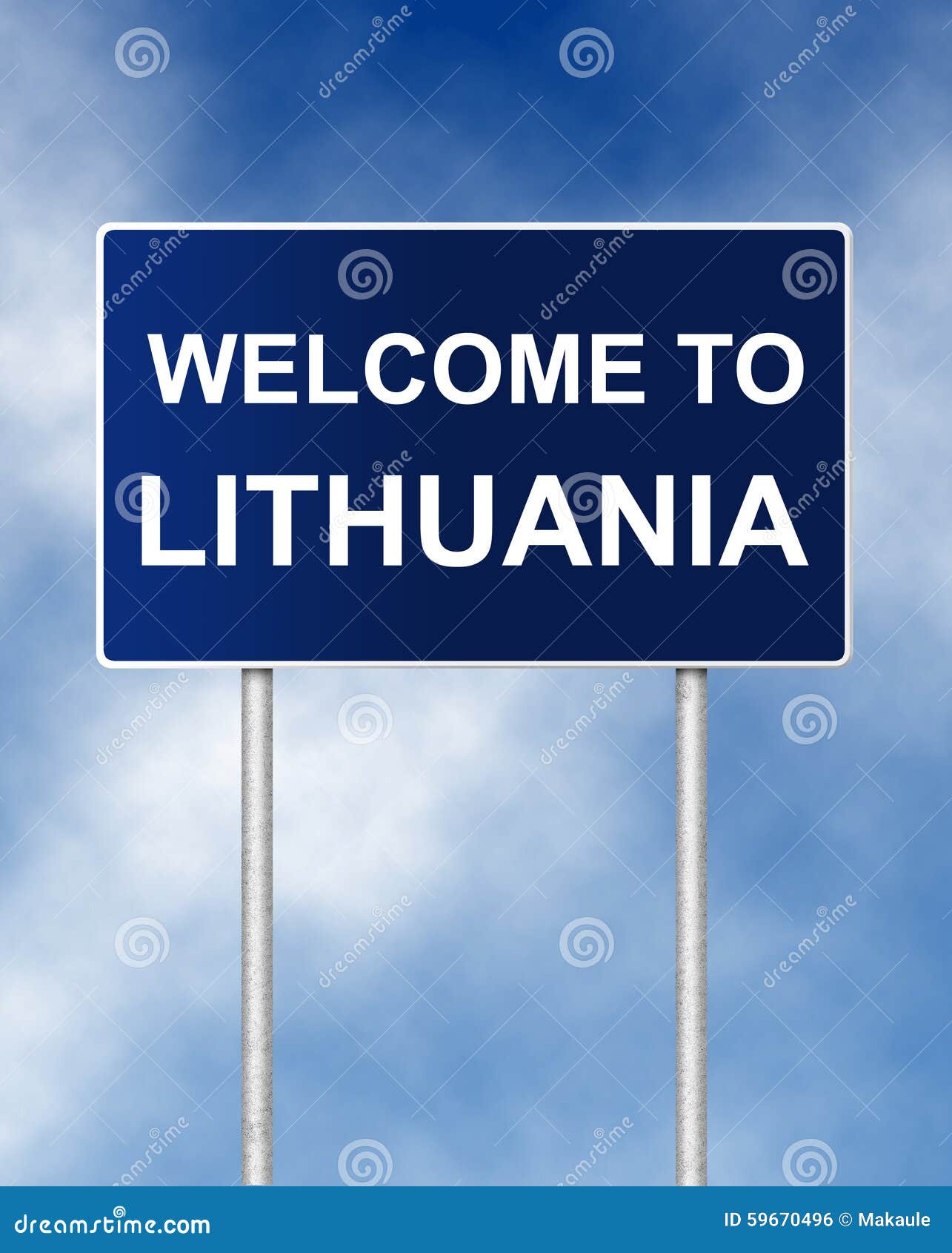 Welcome to Lithuania stock photo. Image of view, holiday - 59670496