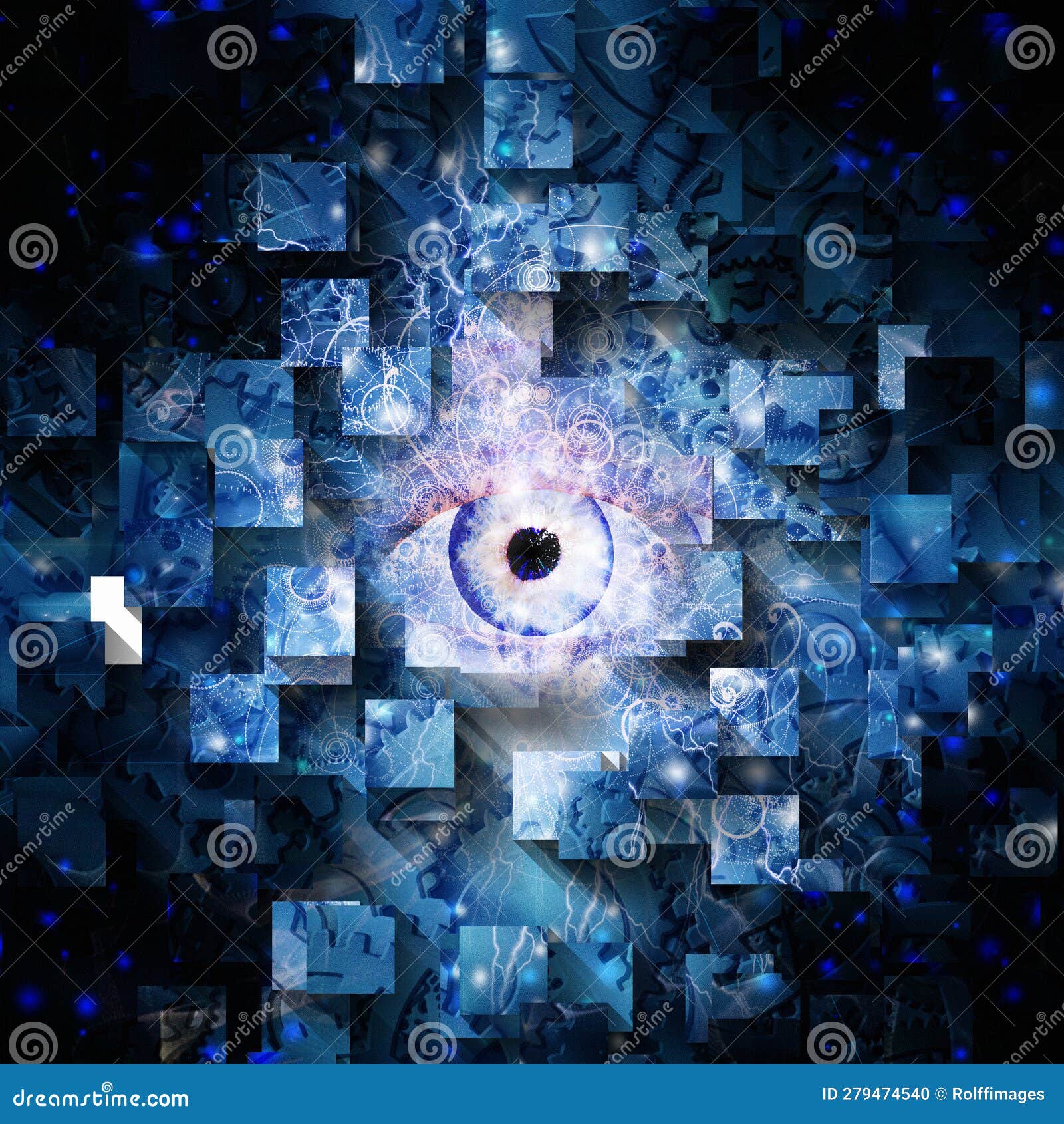 Welcome to the machine stock illustration. Illustration of watch ...