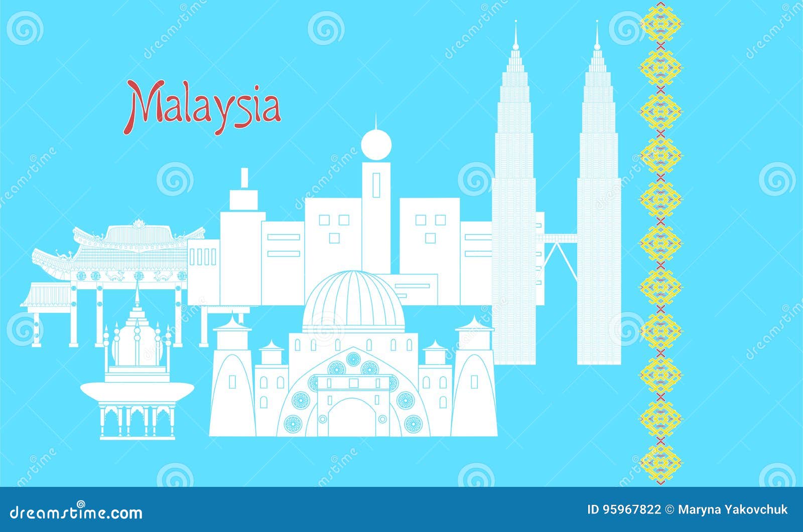 A Mosque In Melaka, Malaysia, Southeast Asia. Vertical Vintage Travel ...