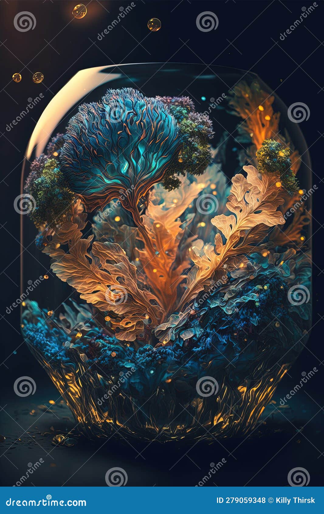 Embracing Nature S Fusion: AI-Generated Floral and Crystal Masterpiece ...