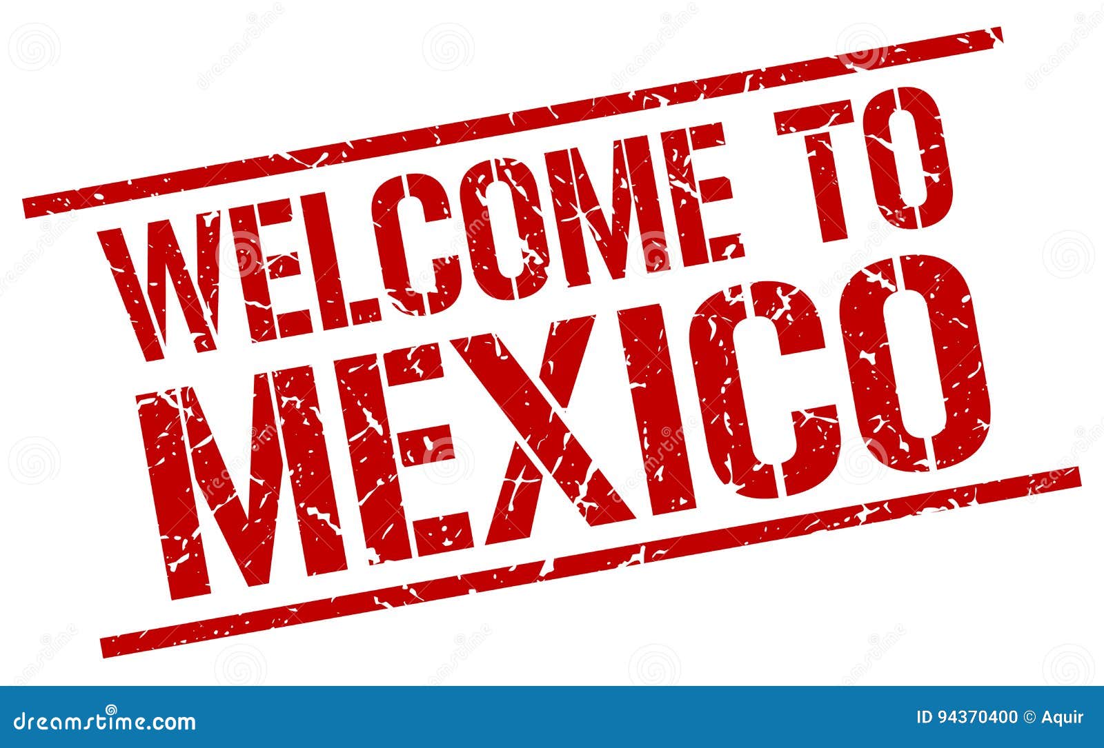 Welcome to Mexico stamp stock vector. Illustration of embrace - 94370400