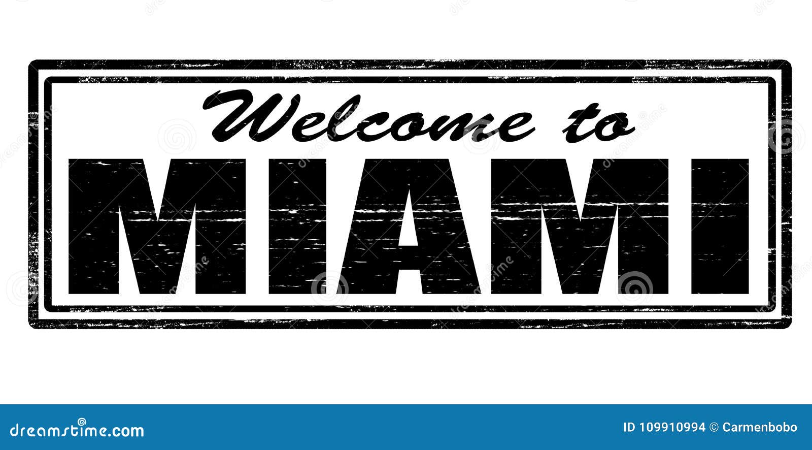 Welcome to Miami stock illustration. Illustration of welcome - 109910994