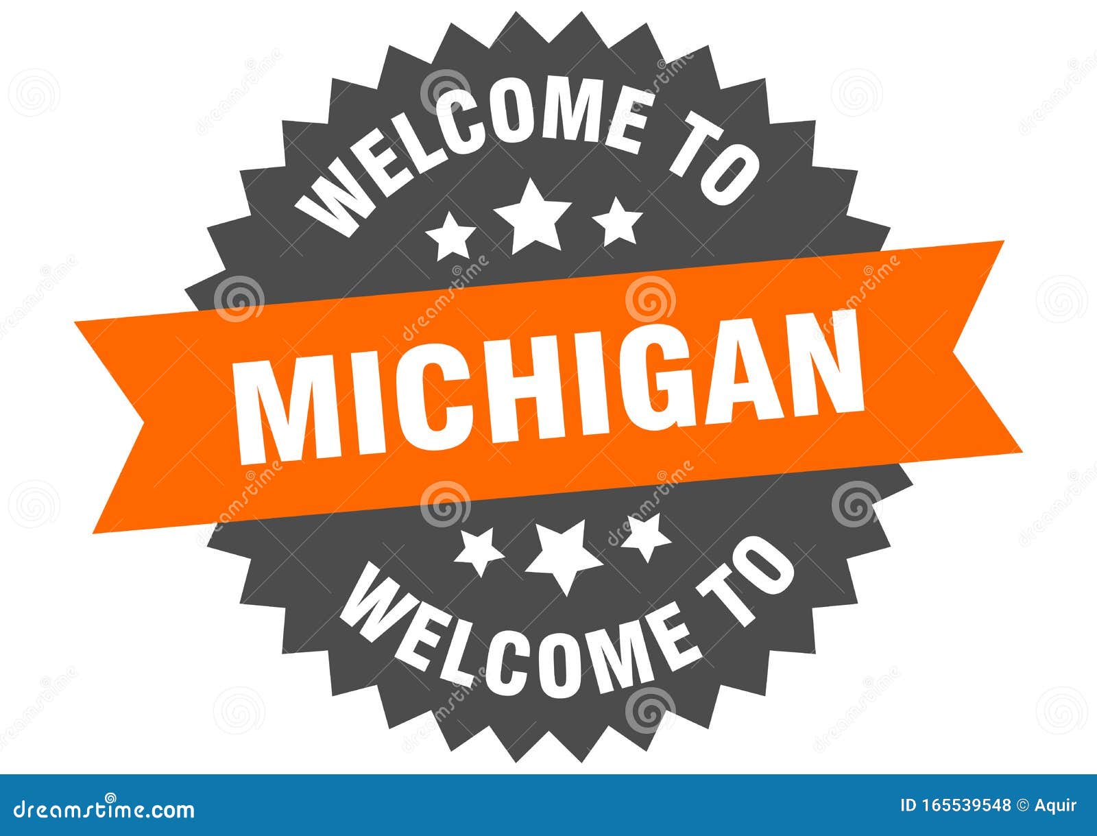 Welcome To Michigan. Welcome To Michigan Isolated Sticker Stock Vector ...