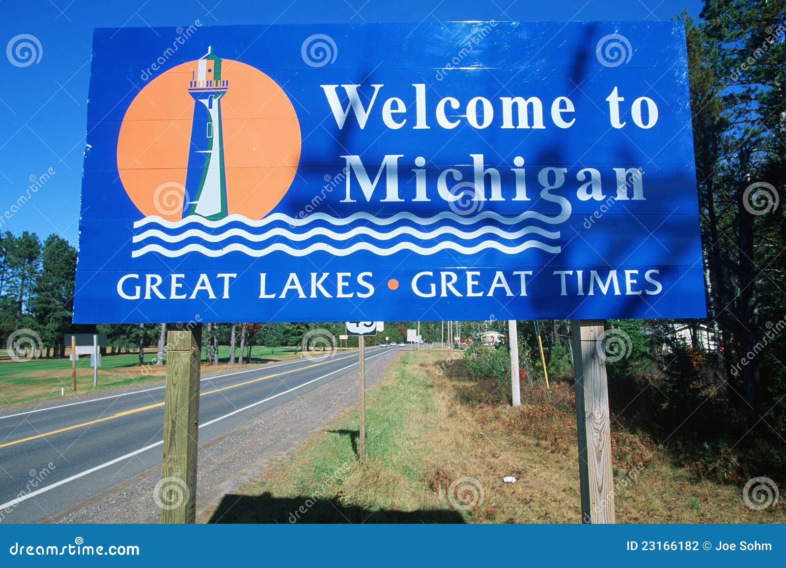 Welcome to Michigan Sign stock photo. Image of text, eastern - 23166182