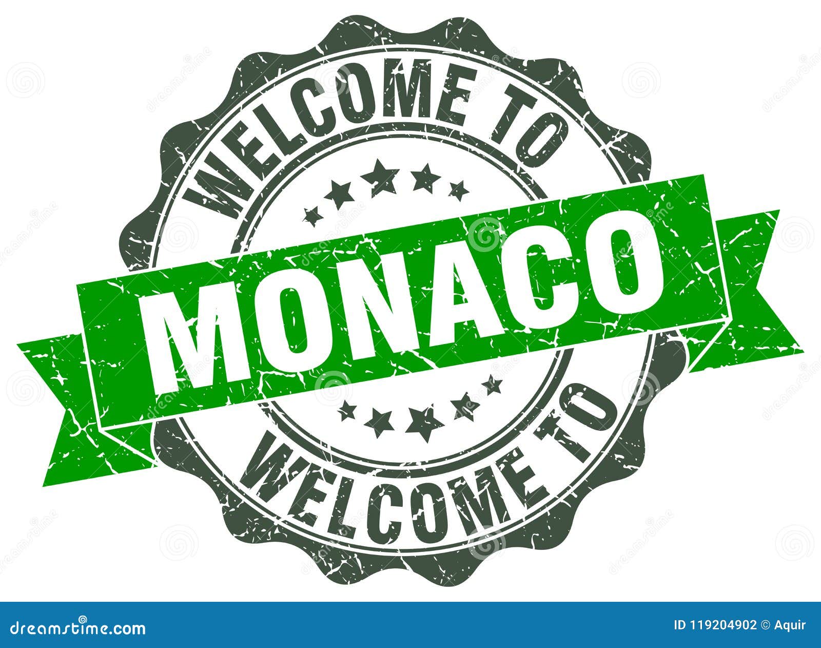 Welcome to Monaco seal stock vector. Illustration of vintage - 119204902