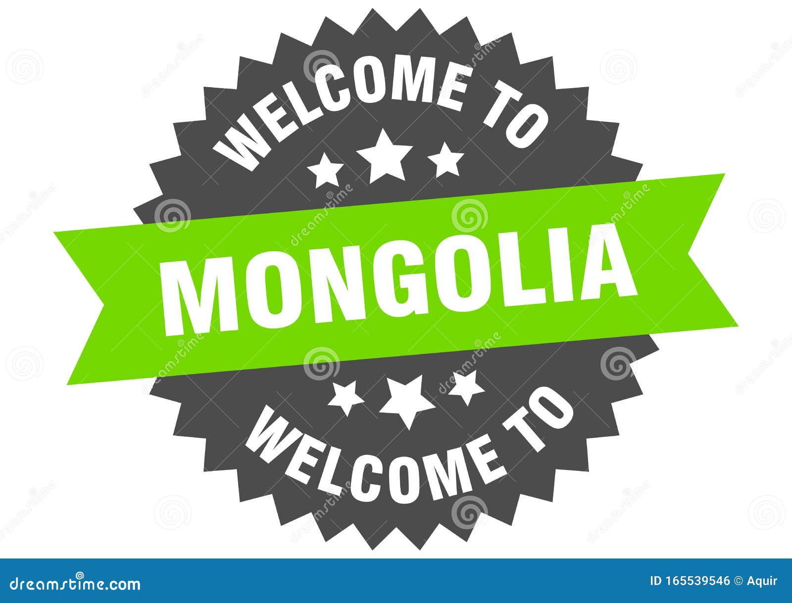 Welcome To Mongolia. Welcome To Mongolia Isolated Sticker Stock Vector ...