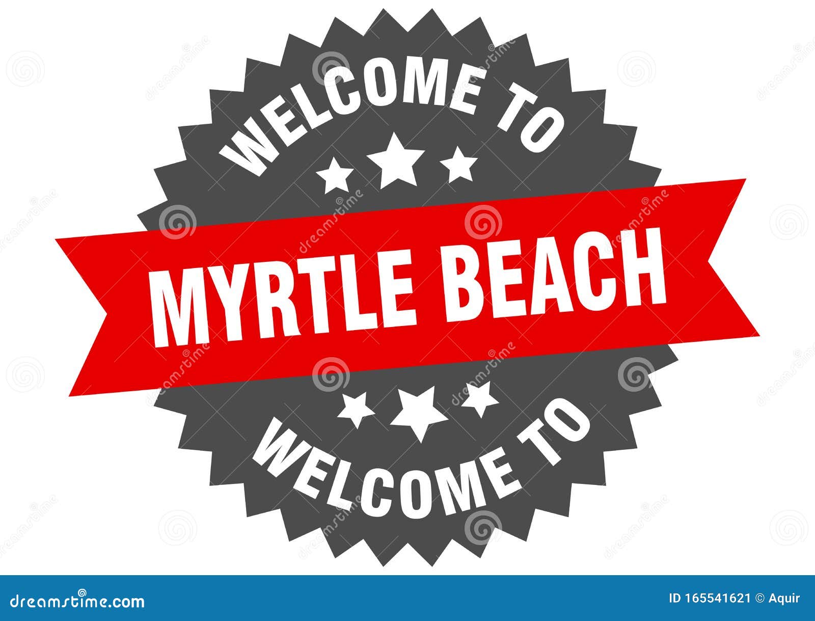 Welcome To Myrtle Beach. Welcome To Myrtle Beach Isolated Sticker Stock ...
