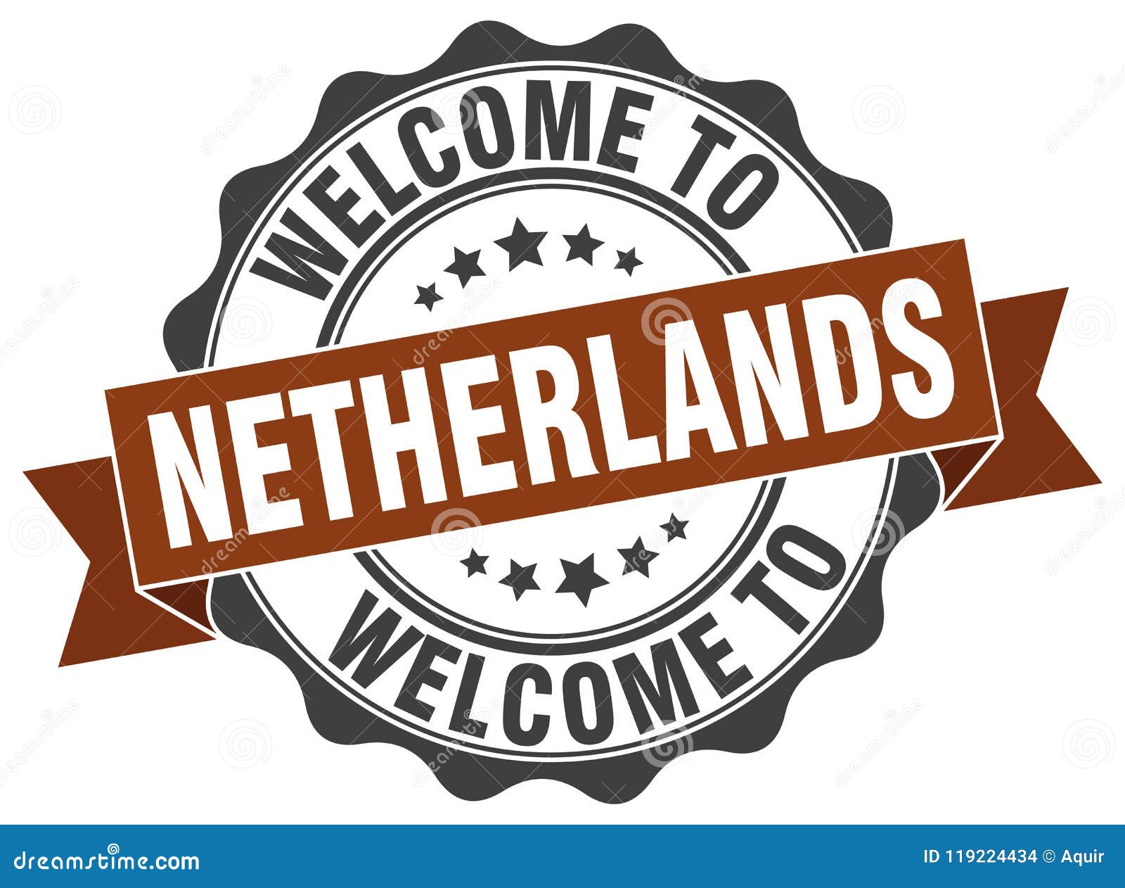 Welcome To Netherlands Seal Stock Vector - Illustration of seal ...