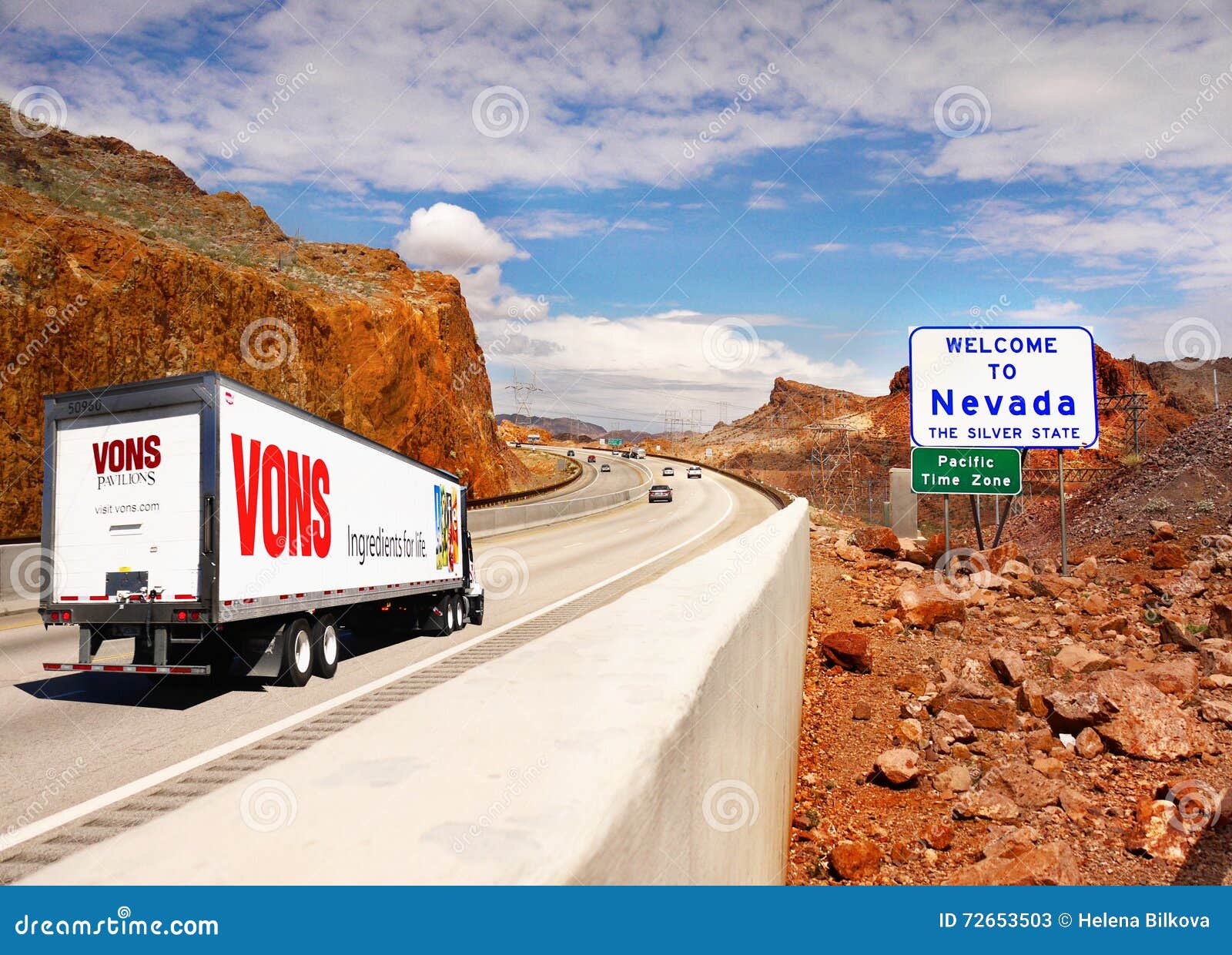 Welcome To Nevada, Sign Highway Editorial Stock Photo - Image of nevada ...