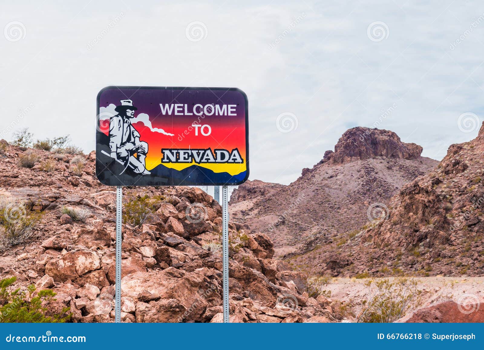 Welcome to Nevada sign stock photo. Image of landscape - 66766218