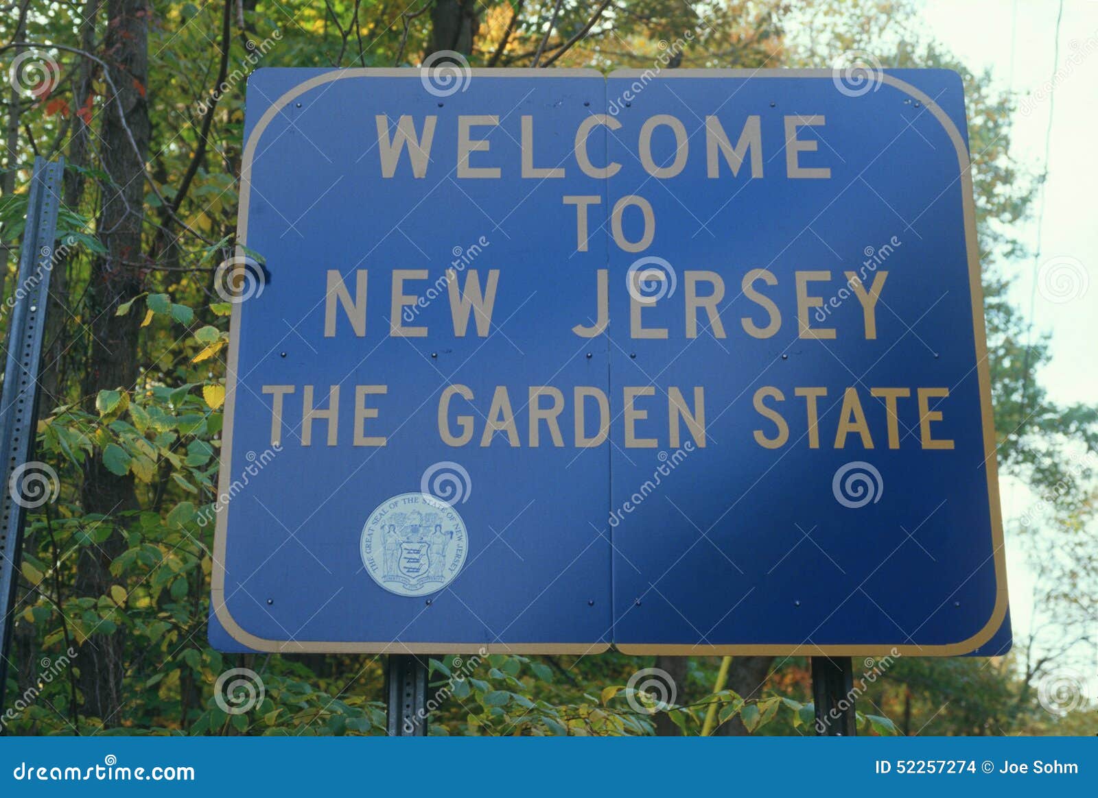 Welcome to New Jersey Sign stock photo. Image of color - 52257274