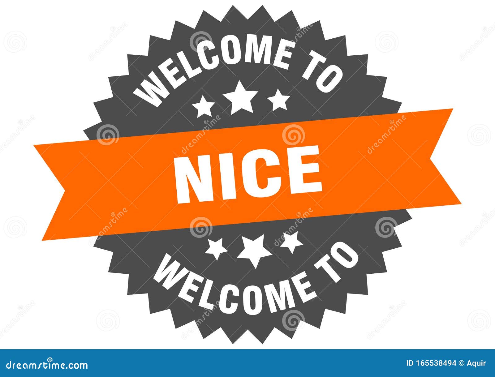Welcome To Nice. Welcome To Nice Isolated Sticker Stock Vector ...