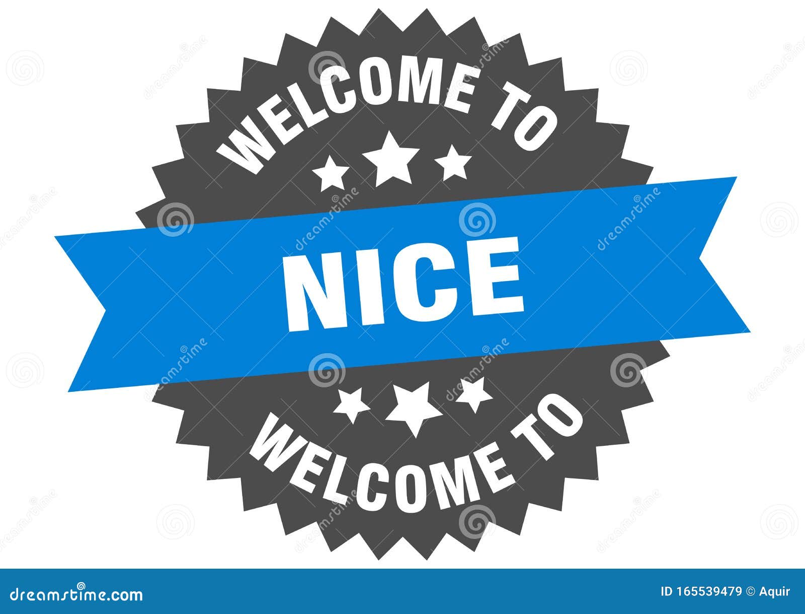 Welcome To Nice. Welcome To Nice Isolated Sticker Stock Vector ...