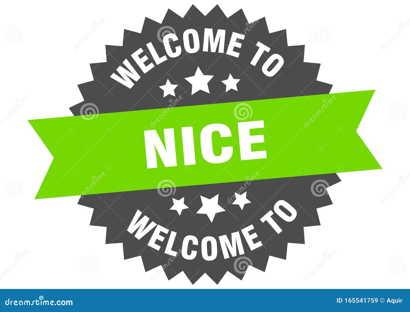 Welcome To Nice. Welcome To Nice Isolated Sticker Stock Vector ...