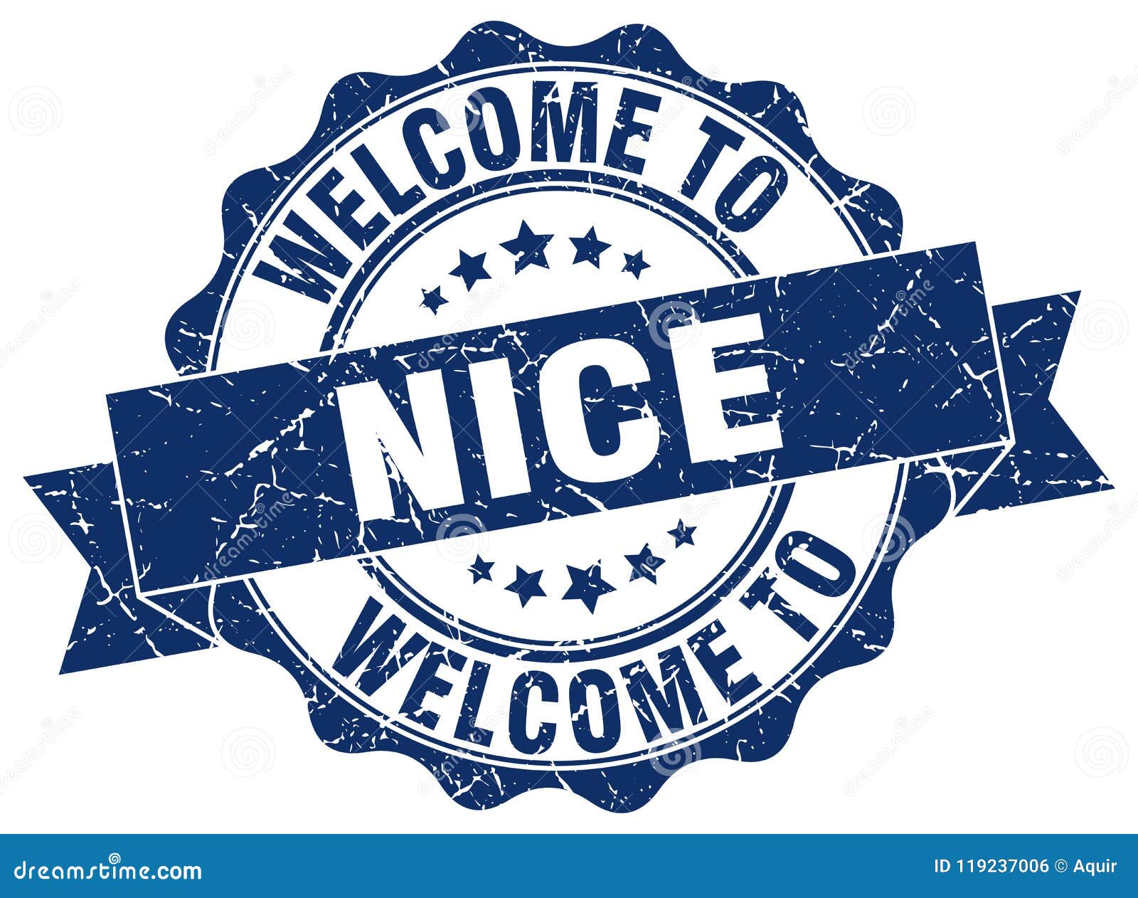 Welcome to Nice seal stock vector. Illustration of welcome - 119237006