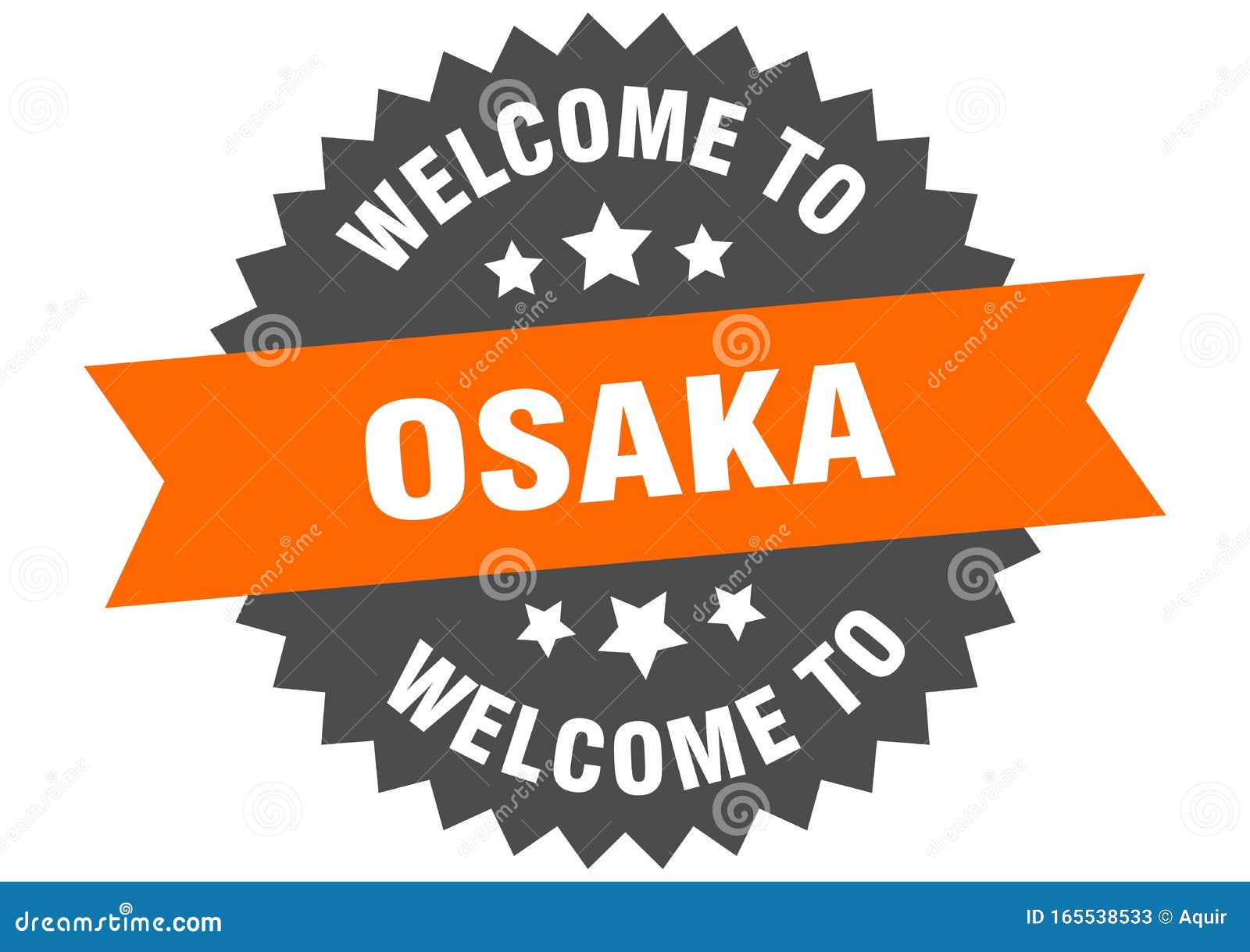 Welcome To Osaka. Welcome To Osaka Isolated Sticker Stock Vector ...