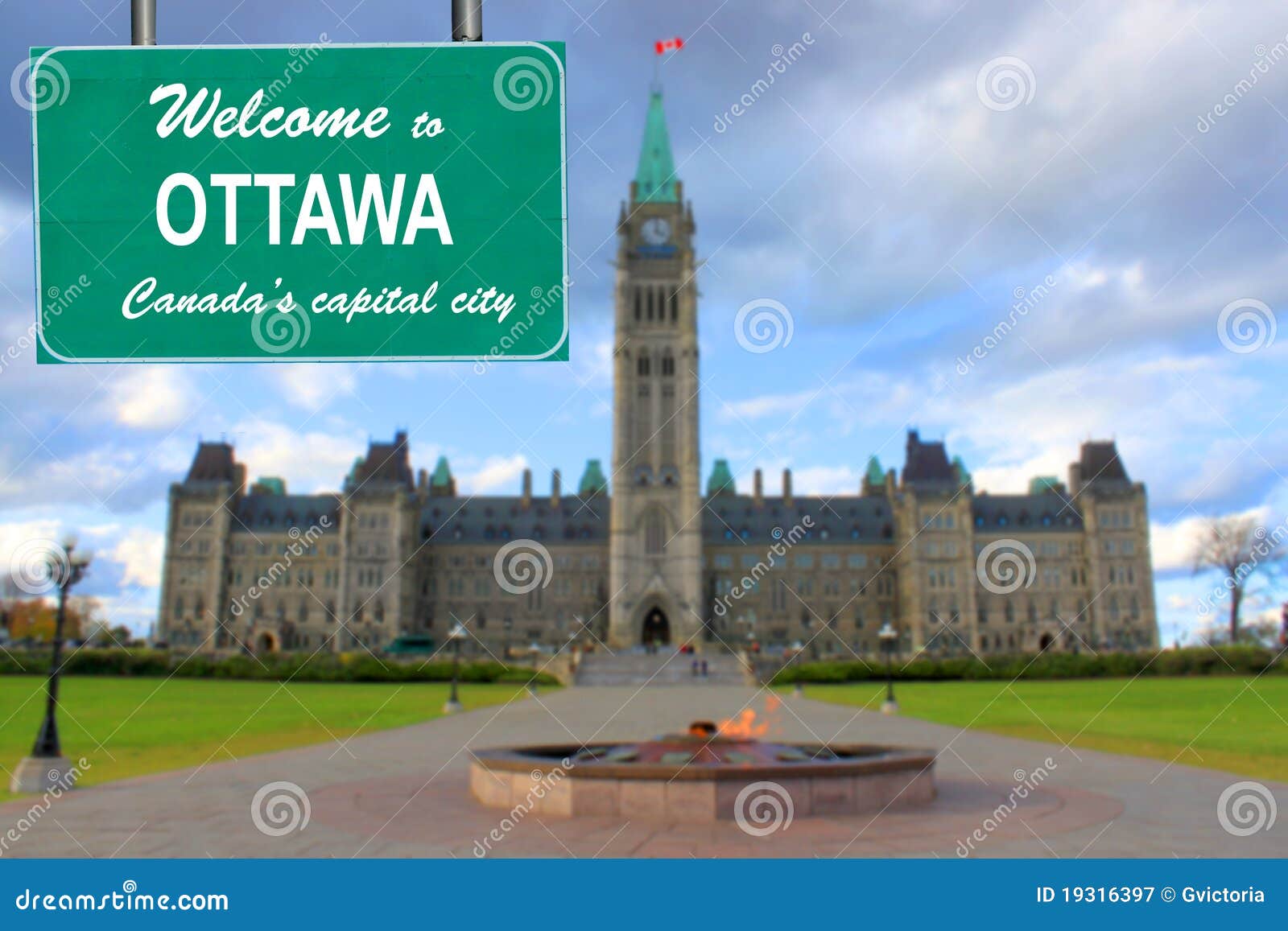 Welcome to Ottawa sign stock image. Image of capital - 19316397