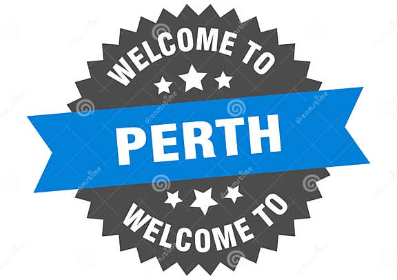 Welcome To Perth. Welcome To Perth Isolated Sticker Stock Vector ...