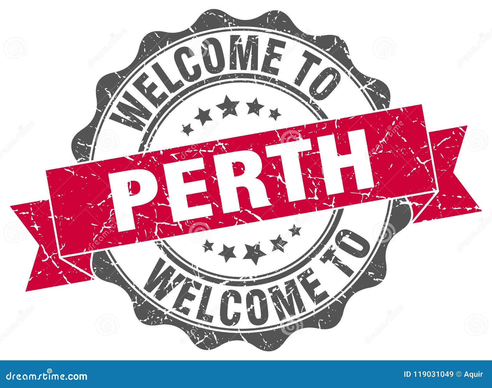 Welcome to Perth seal stock vector. Illustration of seal - 119031049