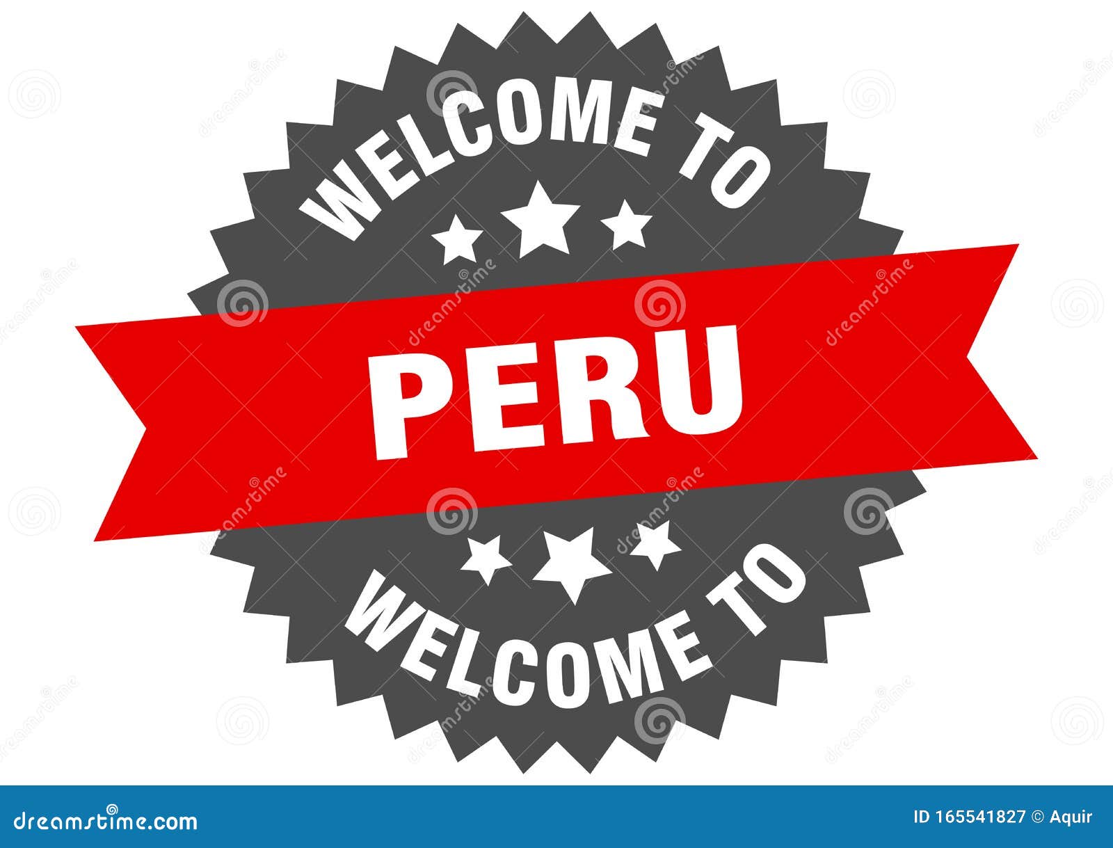 Welcome To Peru. Welcome To Peru Isolated Sticker Stock Vector ...