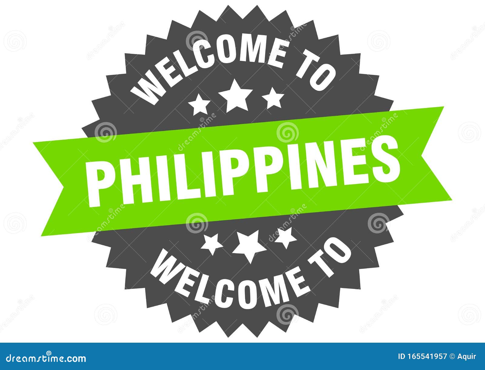 Welcome To Philippines. Welcome To Philippines Isolated Sticker Stock ...