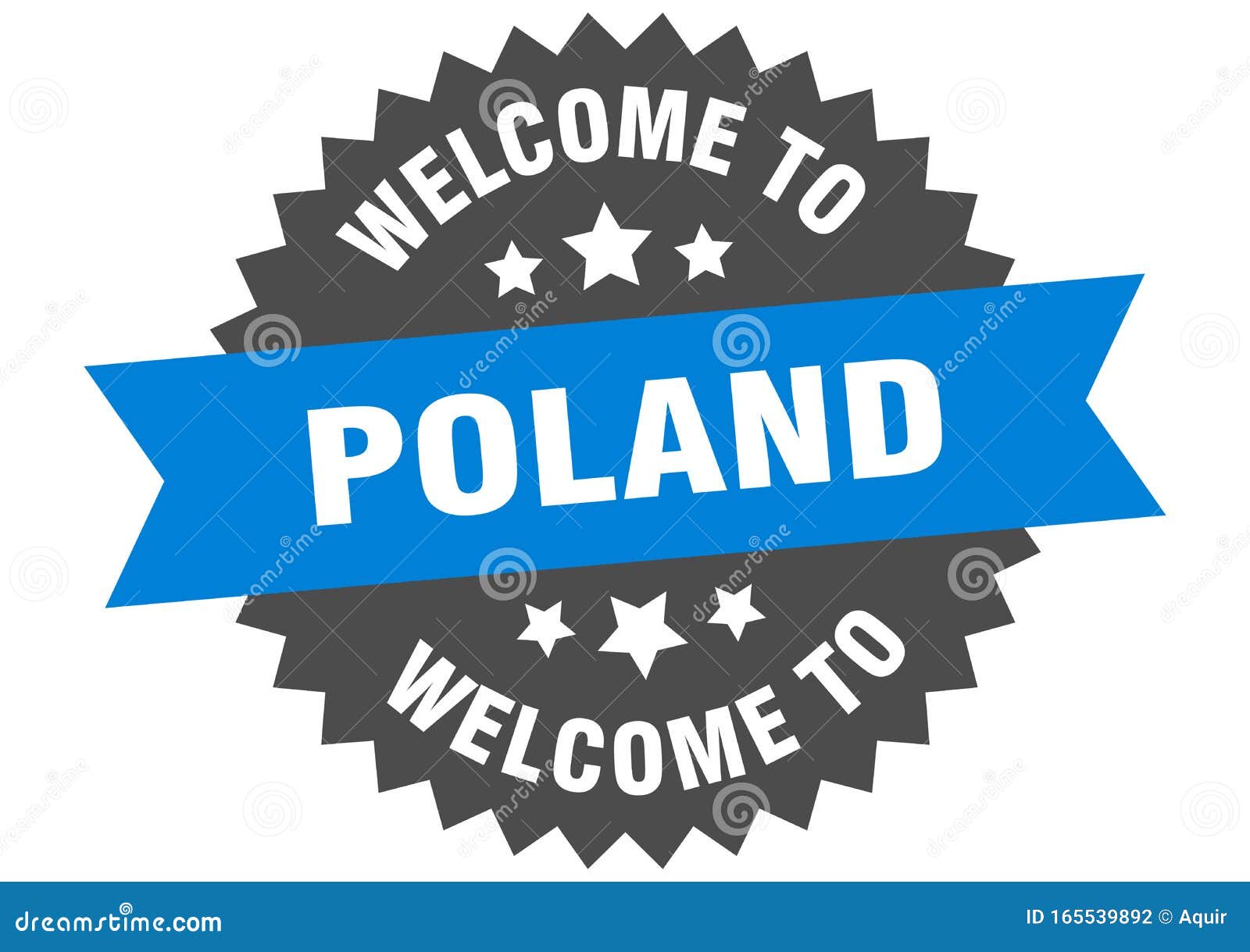 Welcome To Poland. Welcome To Poland Isolated Sticker Stock Vector ...