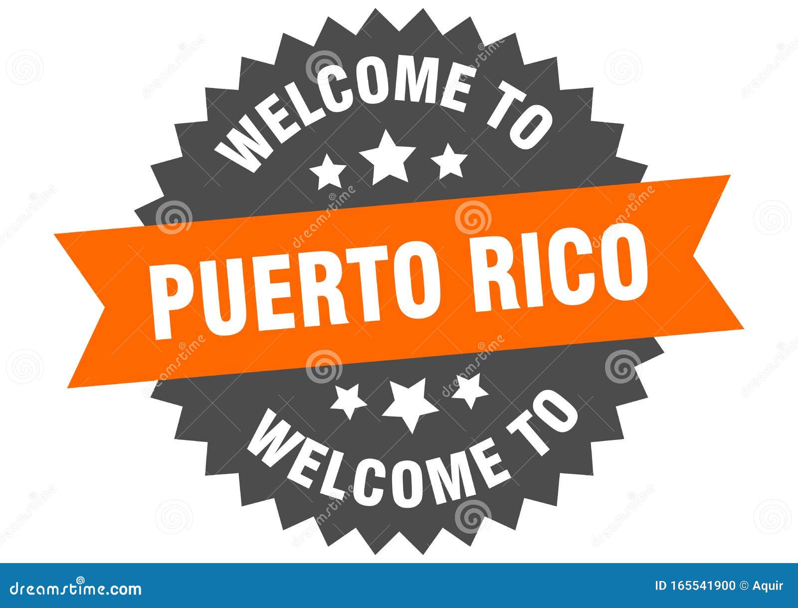 Welcome To Puerto Rico. Welcome To Puerto Rico Isolated Sticker Stock ...