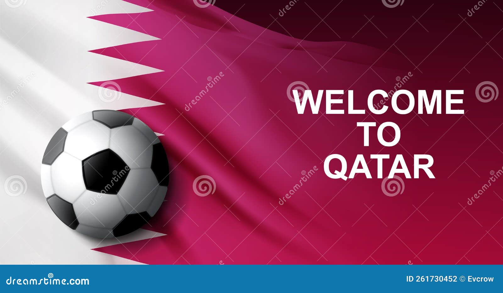 Welcome to Qatar banner stock illustration. Illustration of card ...