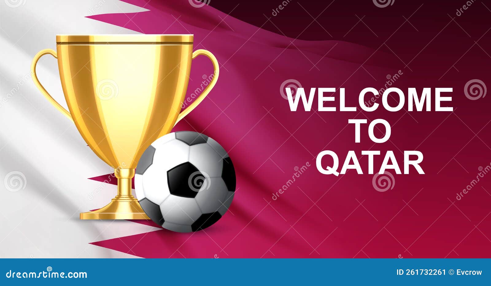 Welcome to Qatar banner stock illustration. Illustration of sign ...