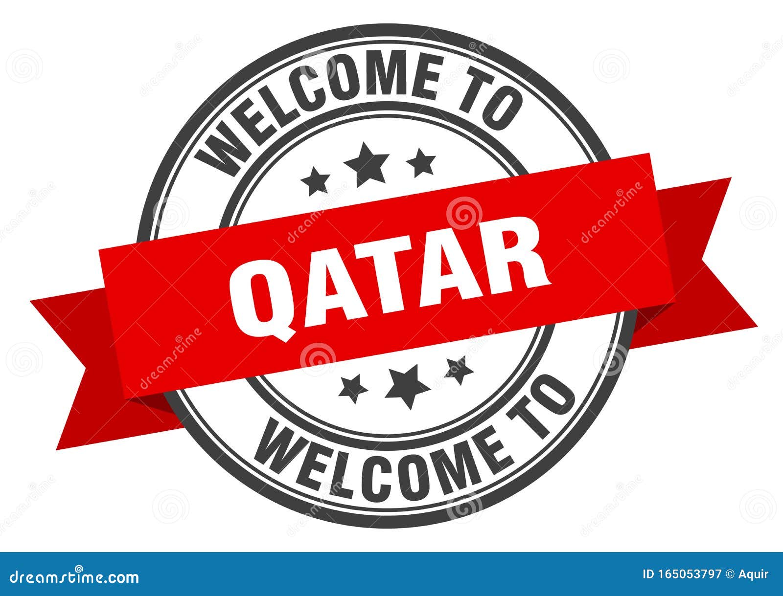 Welcome To Qatar. Welcome To Qatar Isolated Stamp Stock Vector ...