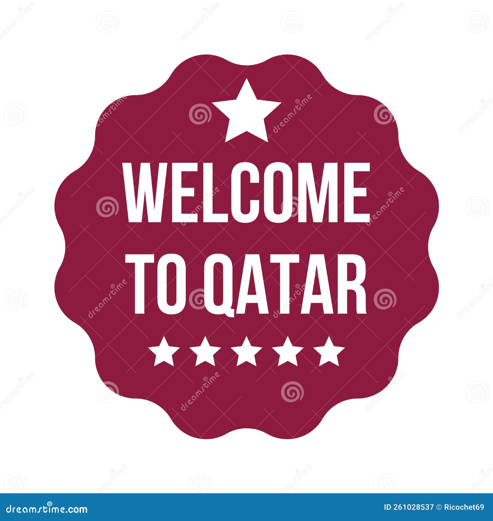 Welcome To Qatar Symbol Icon Stock Illustration - Illustration of ...