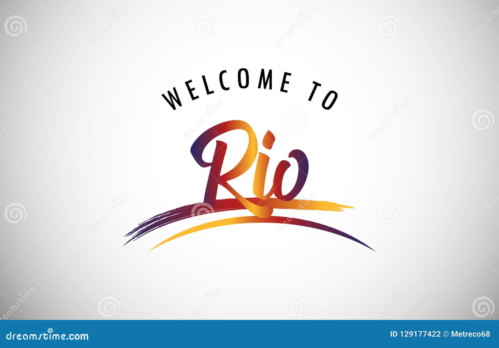 Welcome to Rio stock vector. Illustration of font, croatia - 129177422