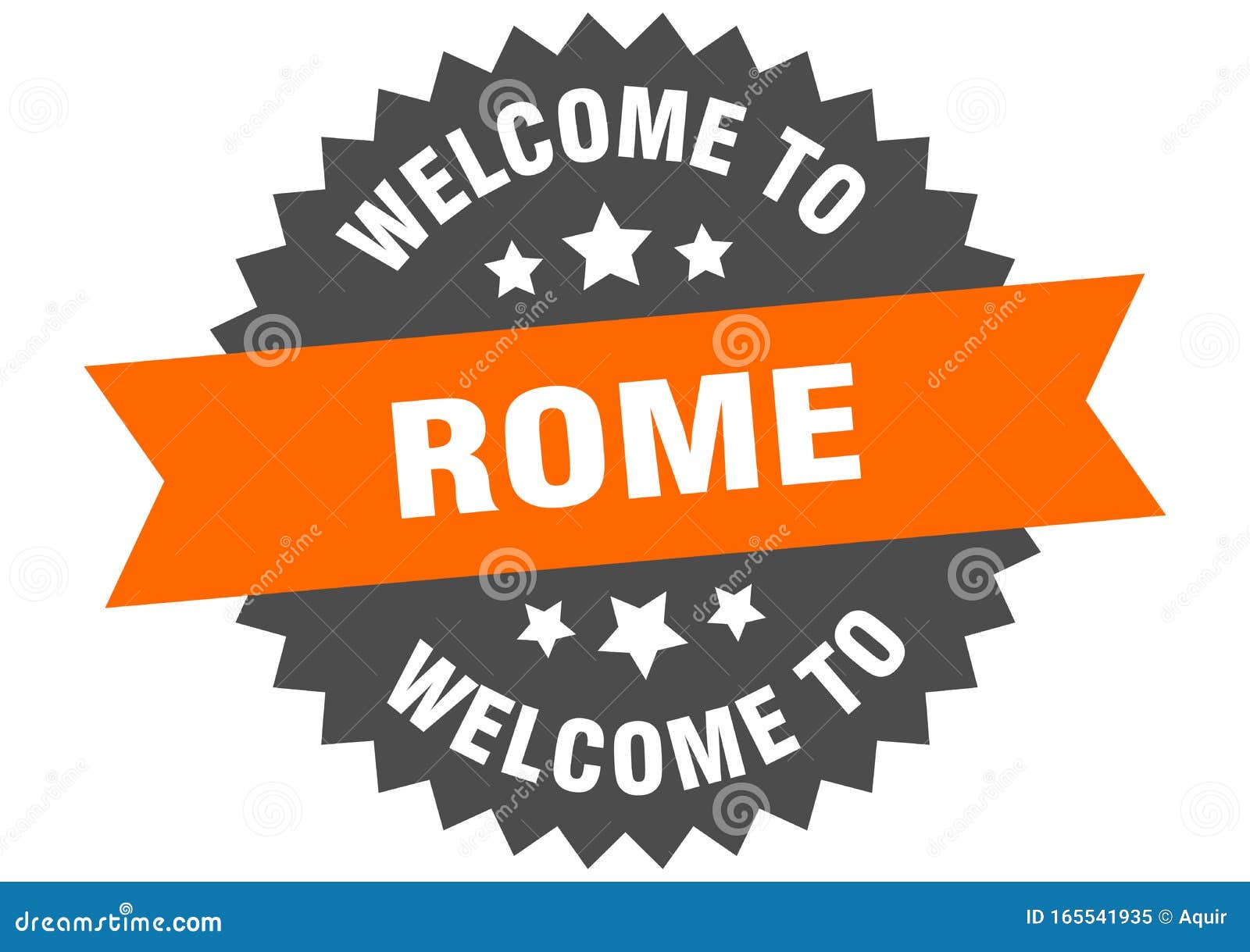 Welcome To Rome. Welcome To Rome Isolated Sticker Stock Vector ...