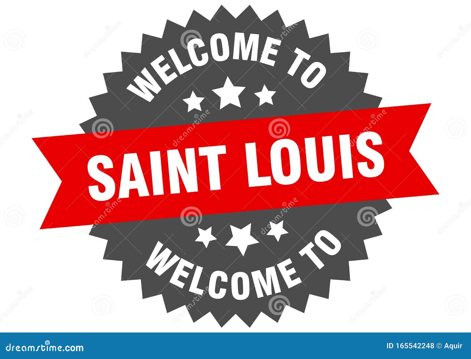 Welcome To Saint Louis. Welcome To Saint Louis Isolated Sticker Stock ...