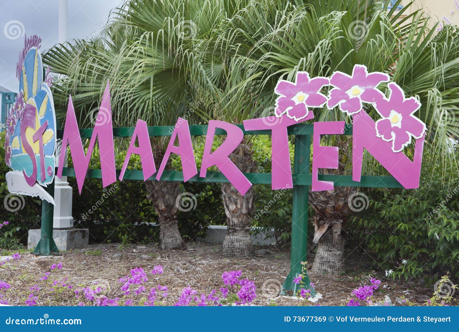 Welcome to Saint Martin stock image. Image of welcome - 73677369