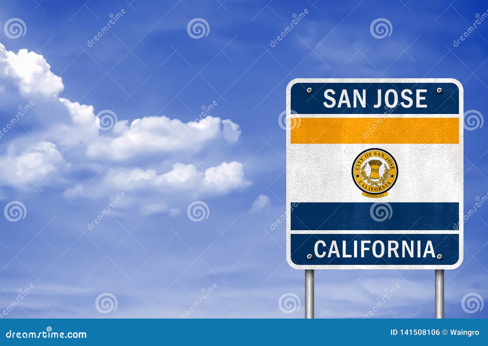 Welcome to San Jose editorial photo. Image of county - 141508106