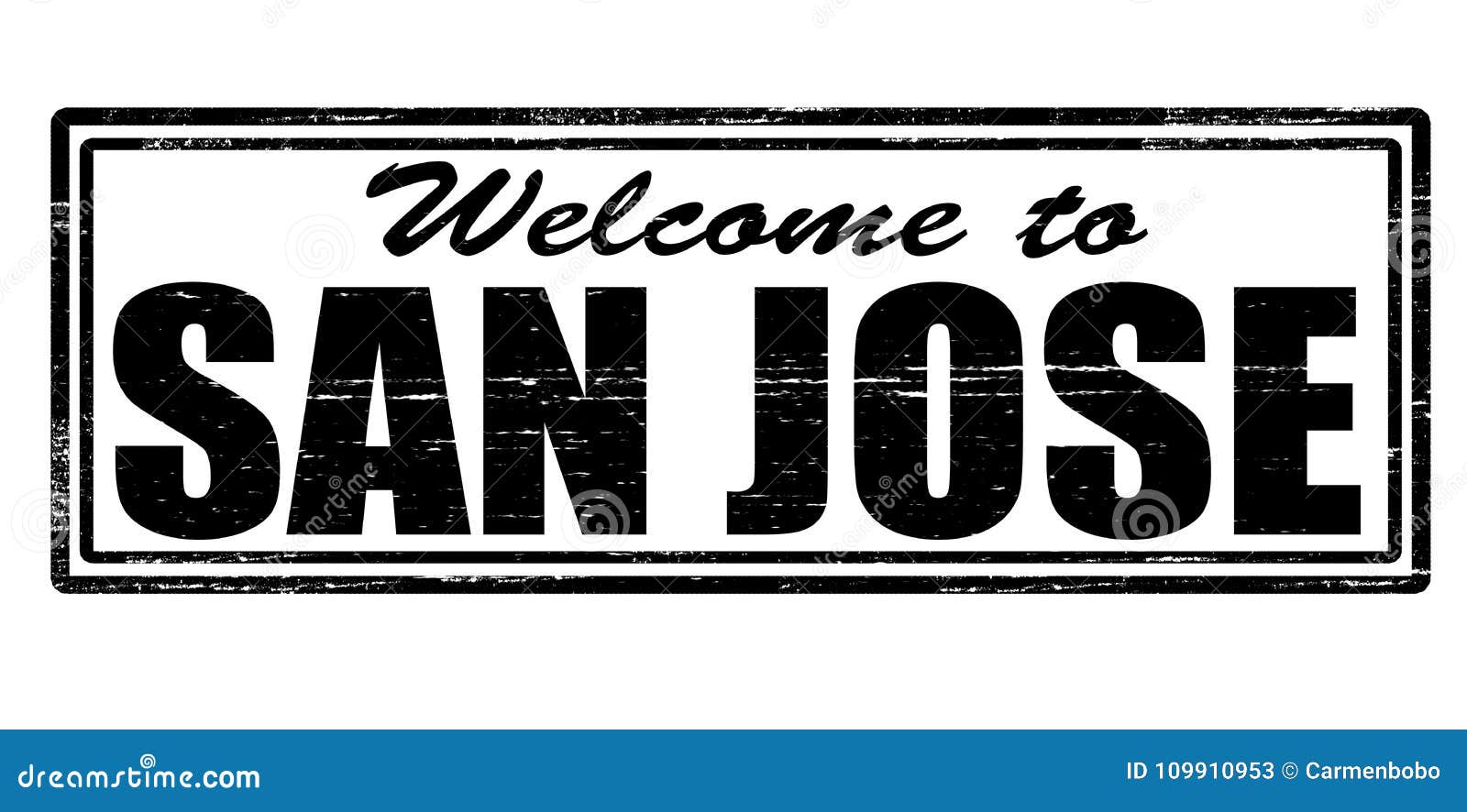 Welcome to San Jose stock illustration. Illustration of timely - 109910953