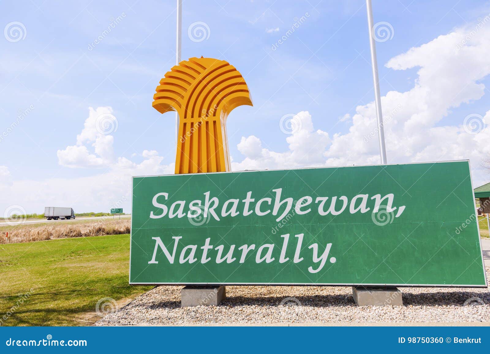 Welcome To Saskatchewan - Sign and Flags Editorial Image - Image of ...