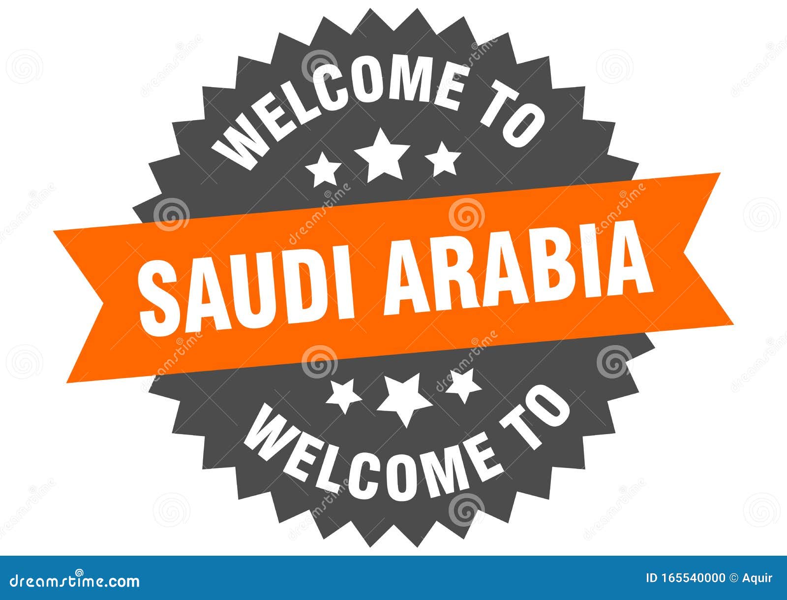 Welcome To Saudi Arabia. Welcome To Saudi Arabia Isolated Sticker Stock ...