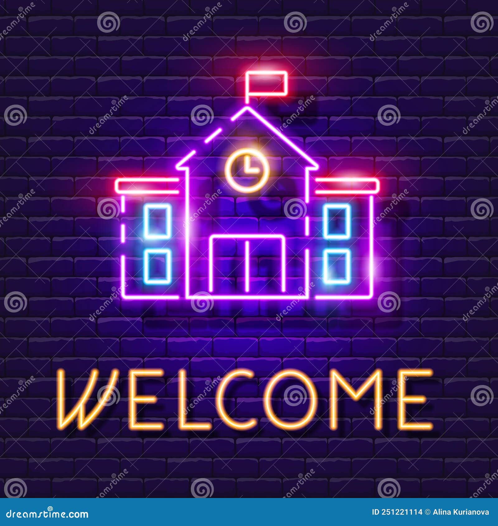 Old School Neon Sign Vector. Retro Music Design Template Neon Sign ...