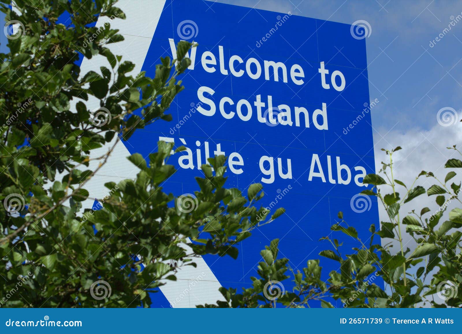 Welcome to Scotland stock image. Image of gretna, scottish - 26571739