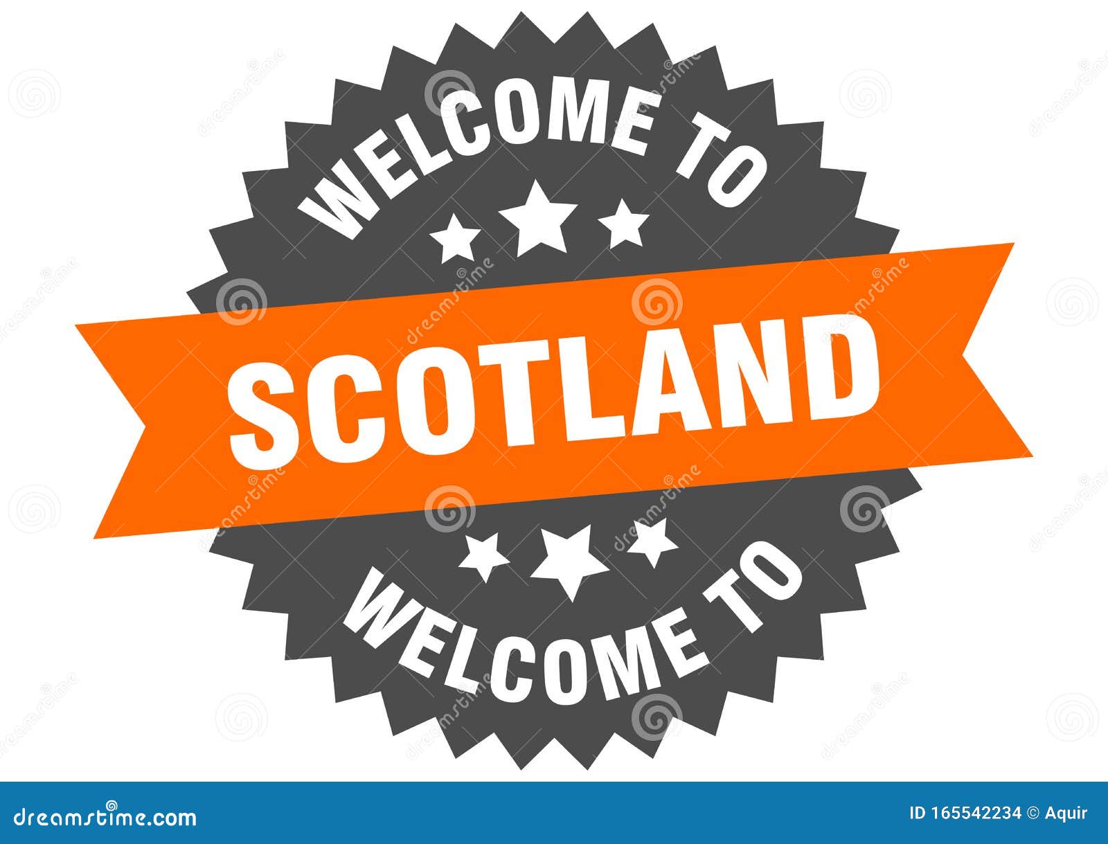 Welcome To Scotland. Welcome To Scotland Isolated Sticker Stock Vector ...