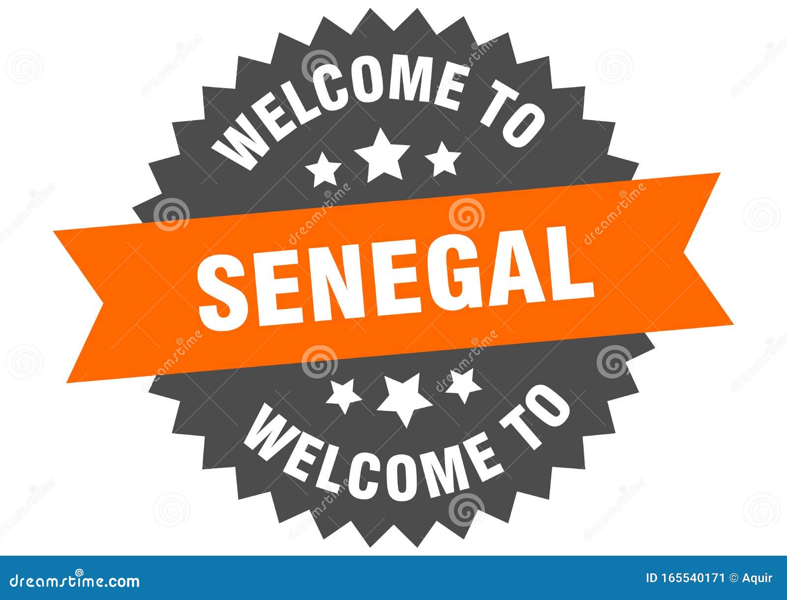 Welcome To Senegal. Welcome To Senegal Isolated Sticker Stock Vector ...