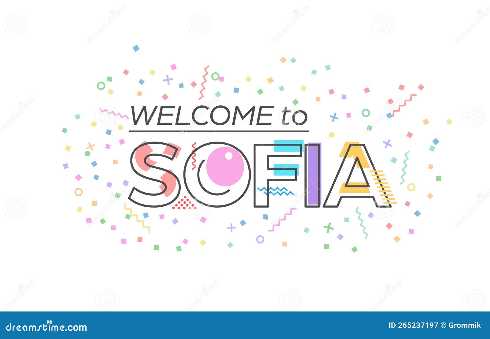 Welcome To Sofia. Vector Lettering for Greetings, Postcards, Posters ...