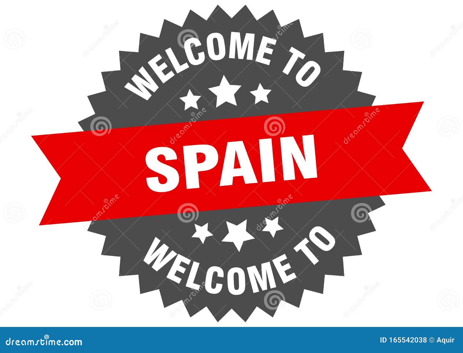 Welcome To Spain. Welcome To Spain Isolated Sticker Stock Vector ...