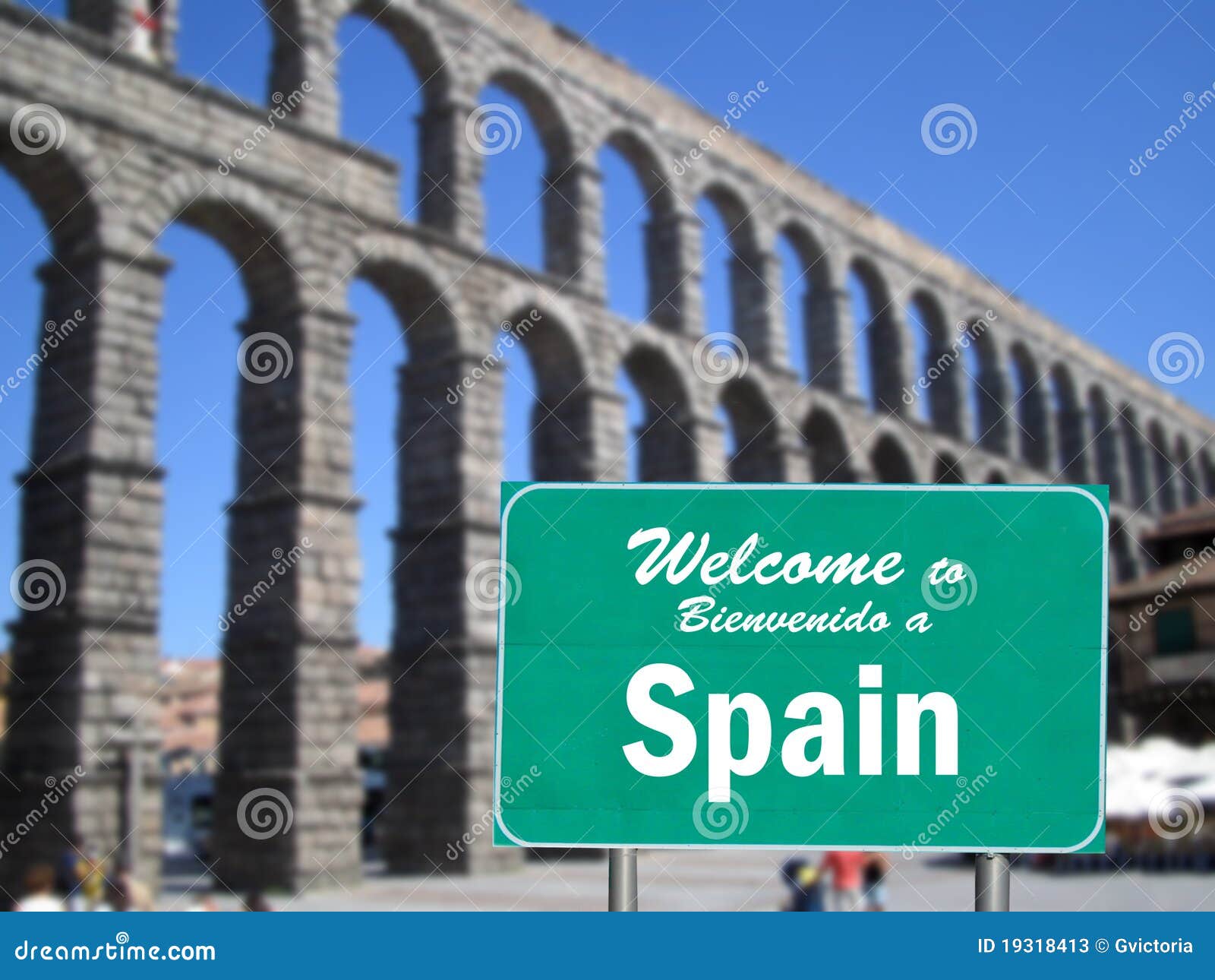 Welcome to Spain sign stock image. Image of arches, tourism - 19318413