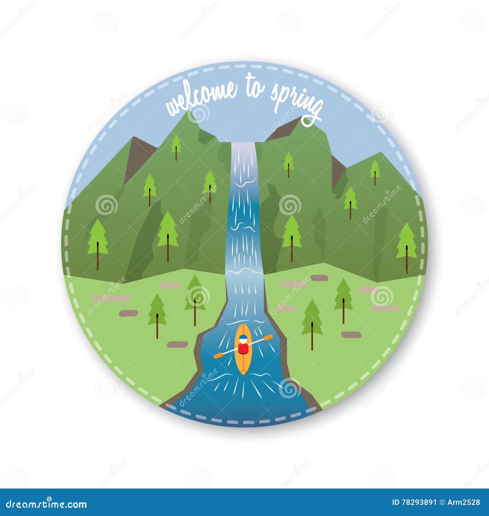 Welcome to spring icon stock vector. Illustration of outdoor - 78293891