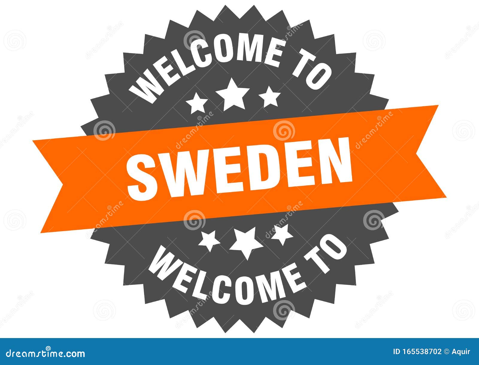 Welcome To Sweden. Welcome To Sweden Isolated Sticker Stock Vector ...