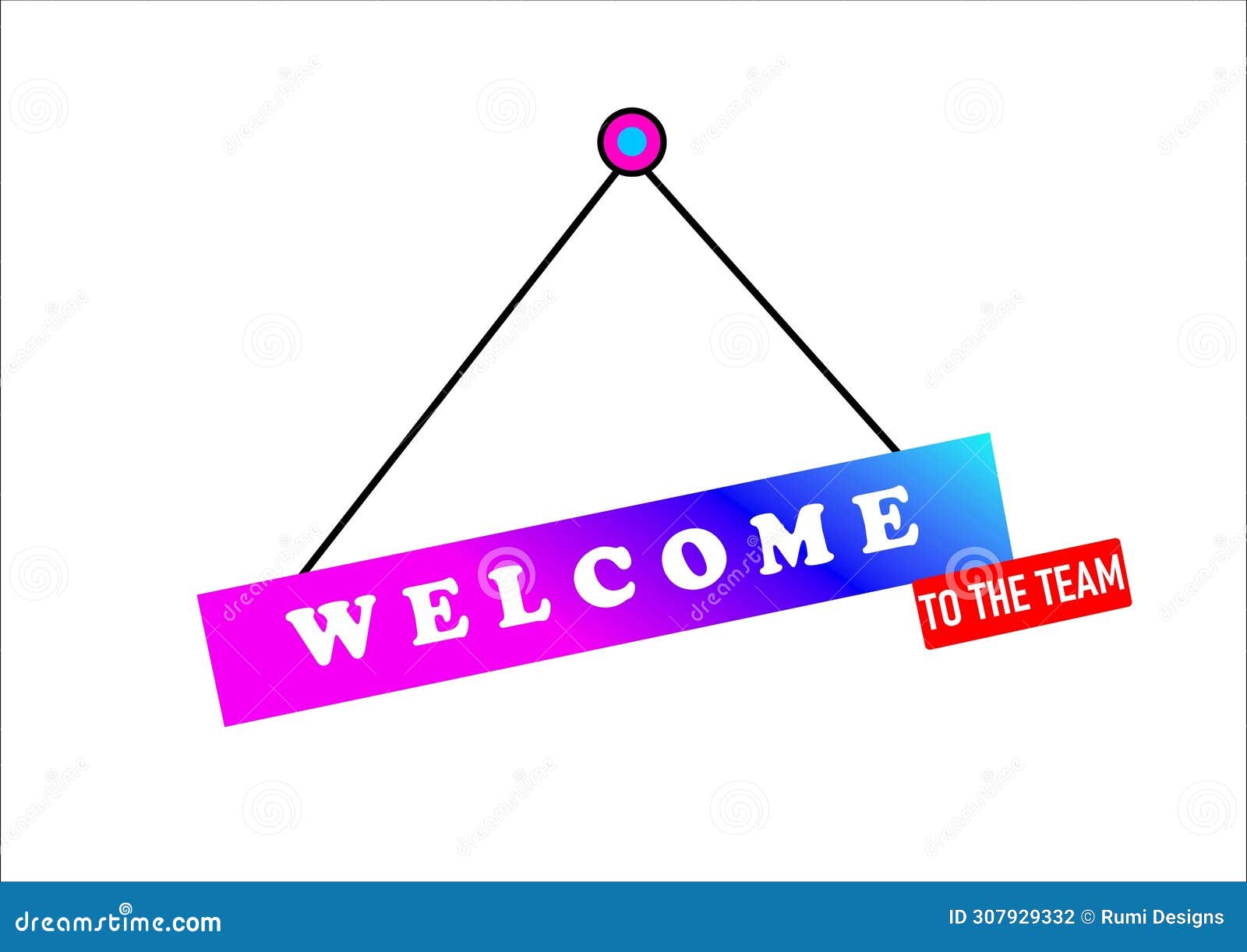 WELCOME TO the TEAM Banner Design Ready To Print Stock Photo - Image of ...